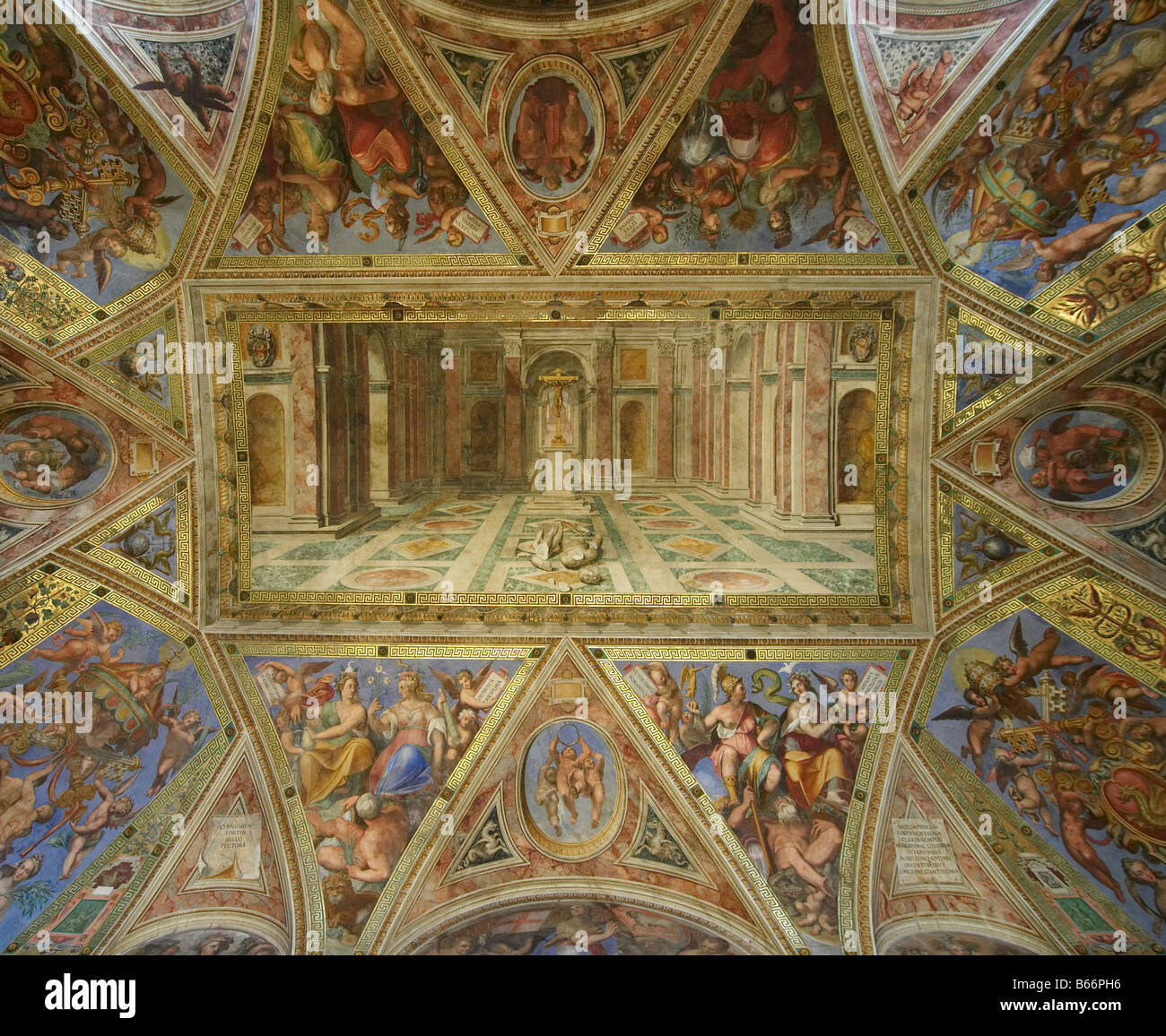 Map room vatican ceiling hi-res stock photography and images - Alamy