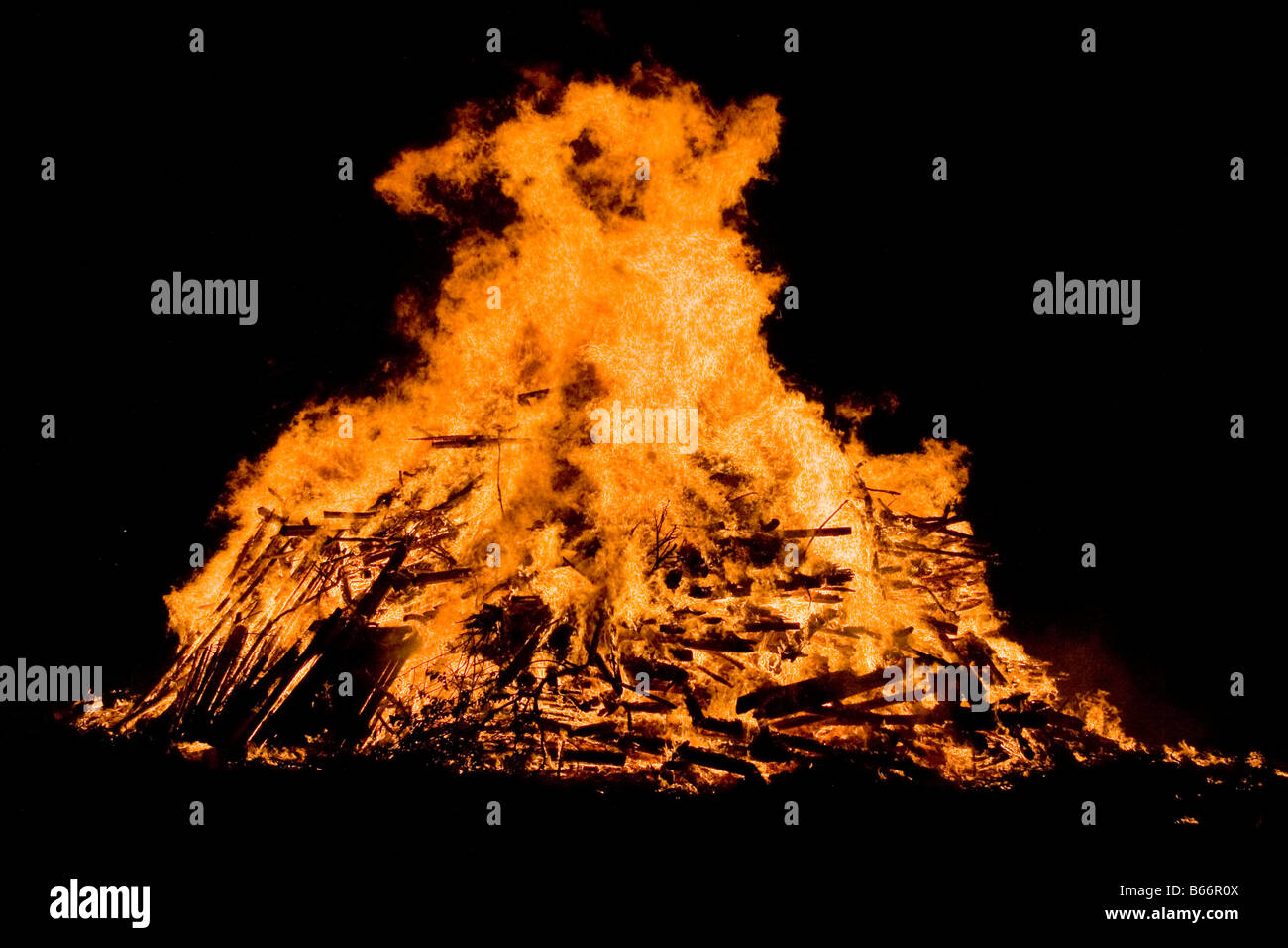 Wooden Bonfire on November 5th, bonfire night in Lewes Stock Photo - Alamy