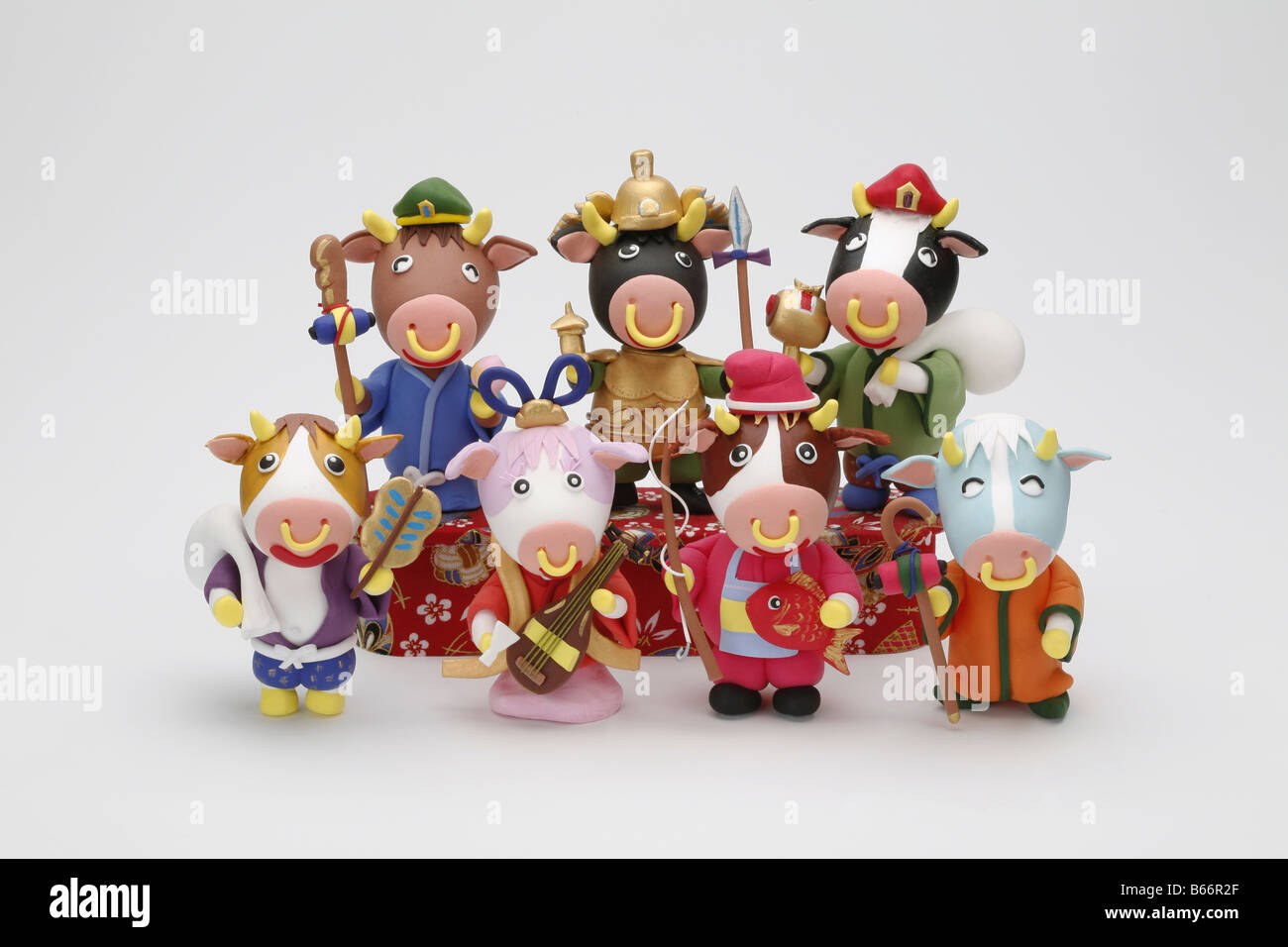 Cows as Seven Lucky Gods Stock Photo - Alamy