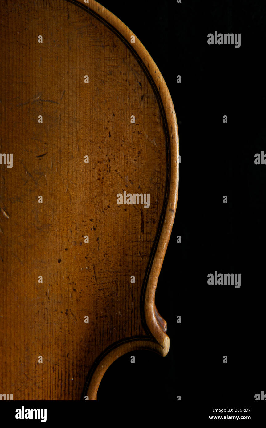Detail of a Violin on black background in studio Setting Stock Photo ...
