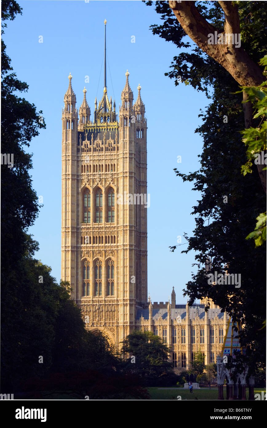 Victoria Tower at Palace of Westminster (also known as the Houses of Parliament or Westminster ...