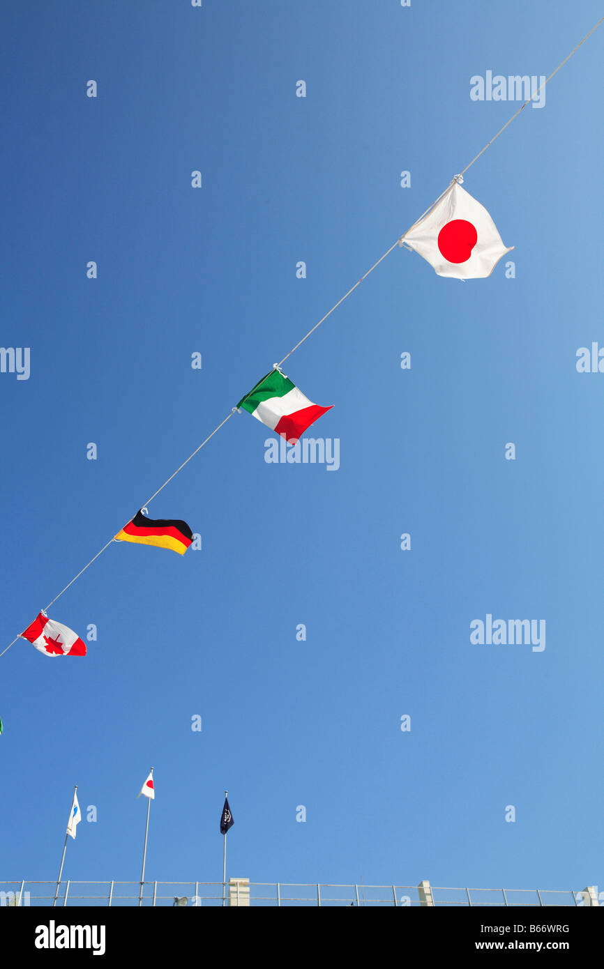 Nation Flags on String Stock Photo - Alamy