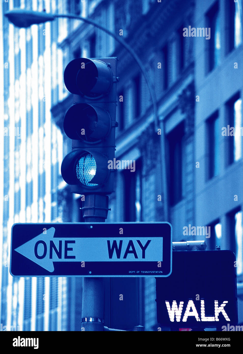 Traffic Lights and Road Signs Stock Photo - Alamy