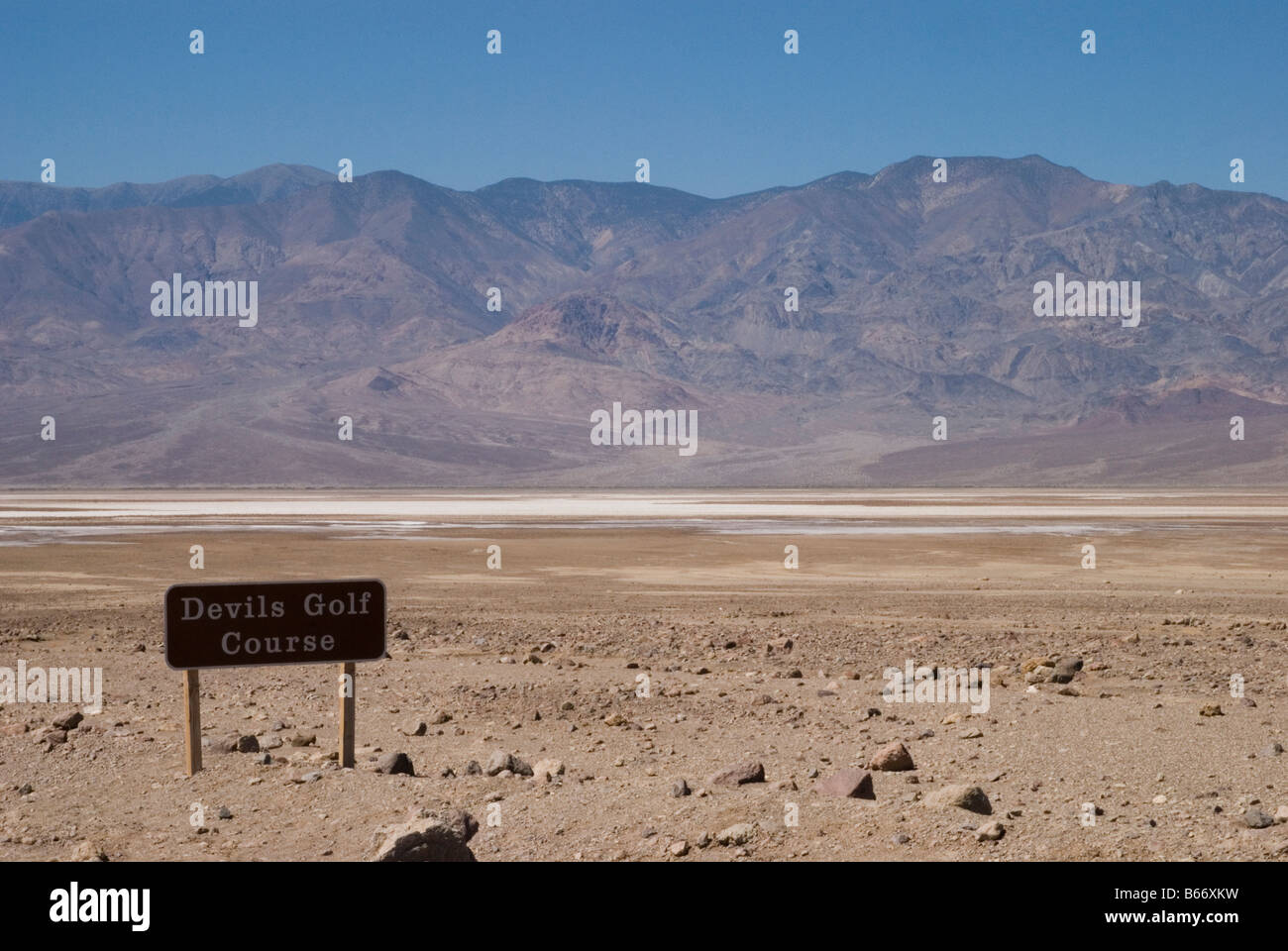 devil´s golf course inication in the dead valley national park with ...