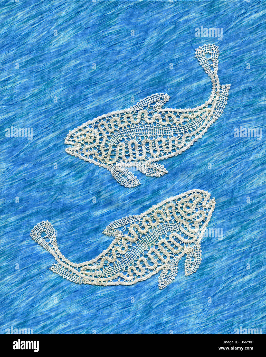 Two Fish Kissing Outline