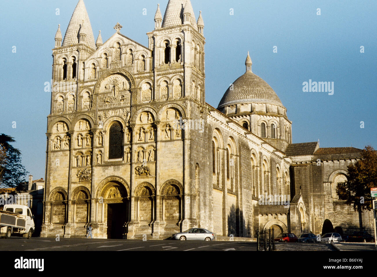 Angouleme, France, West front, south elevation and dome of the ...