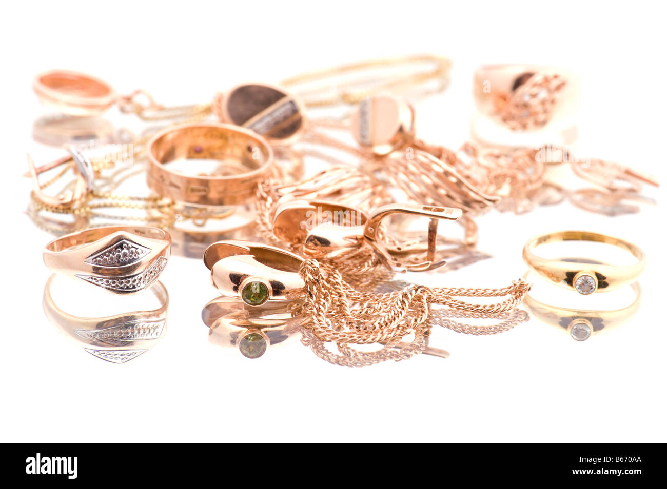 object on white Golden valuable Stock Photo - Alamy