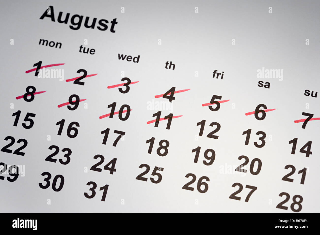 Marking calendar hi-res stock photography and images - Alamy