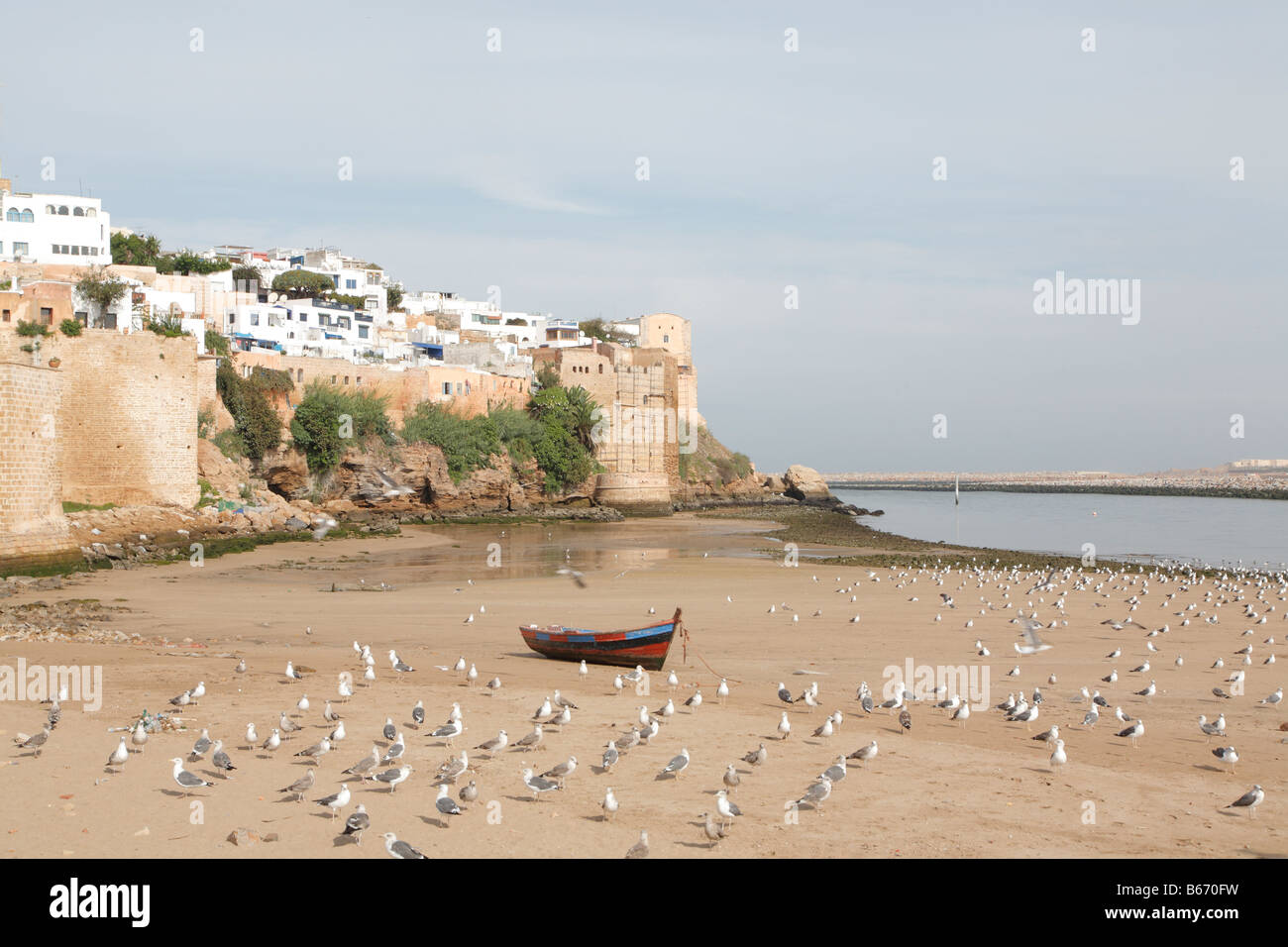 View of the beach and Kasbah, Rabat, Morocco, Africa Stock Photo - Alamy