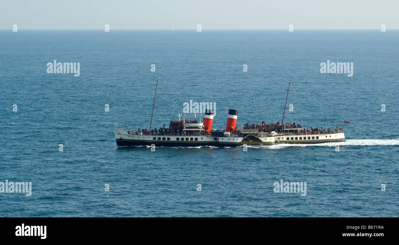 Waverley paddle steamer off the Dorset coast Stock Photo - Alamy