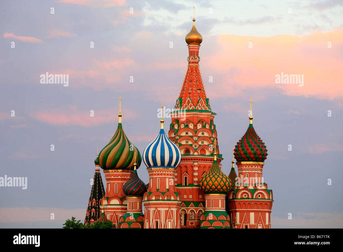Saint Basil's Cathedral at the Red Square in Moscow, Russia Stock Photo ...