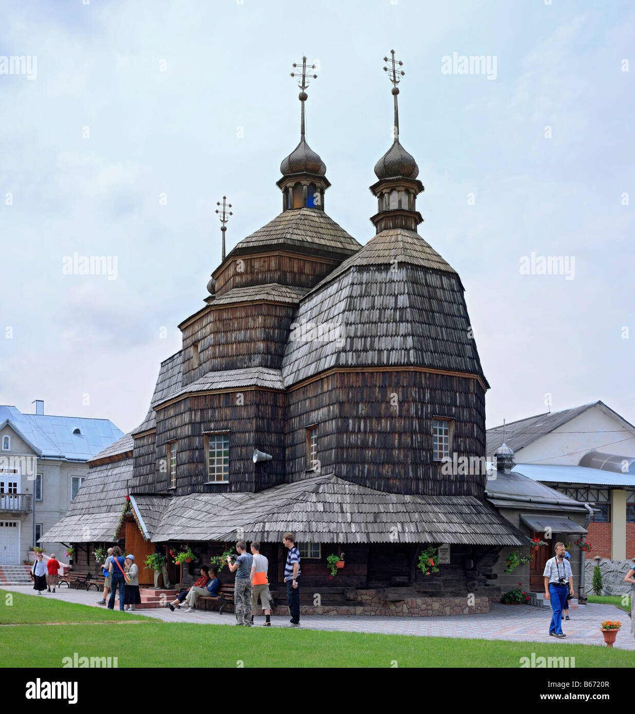 Wooden church, Chortkiv, Ternopil oblast (province), Ukraine Stock ...
