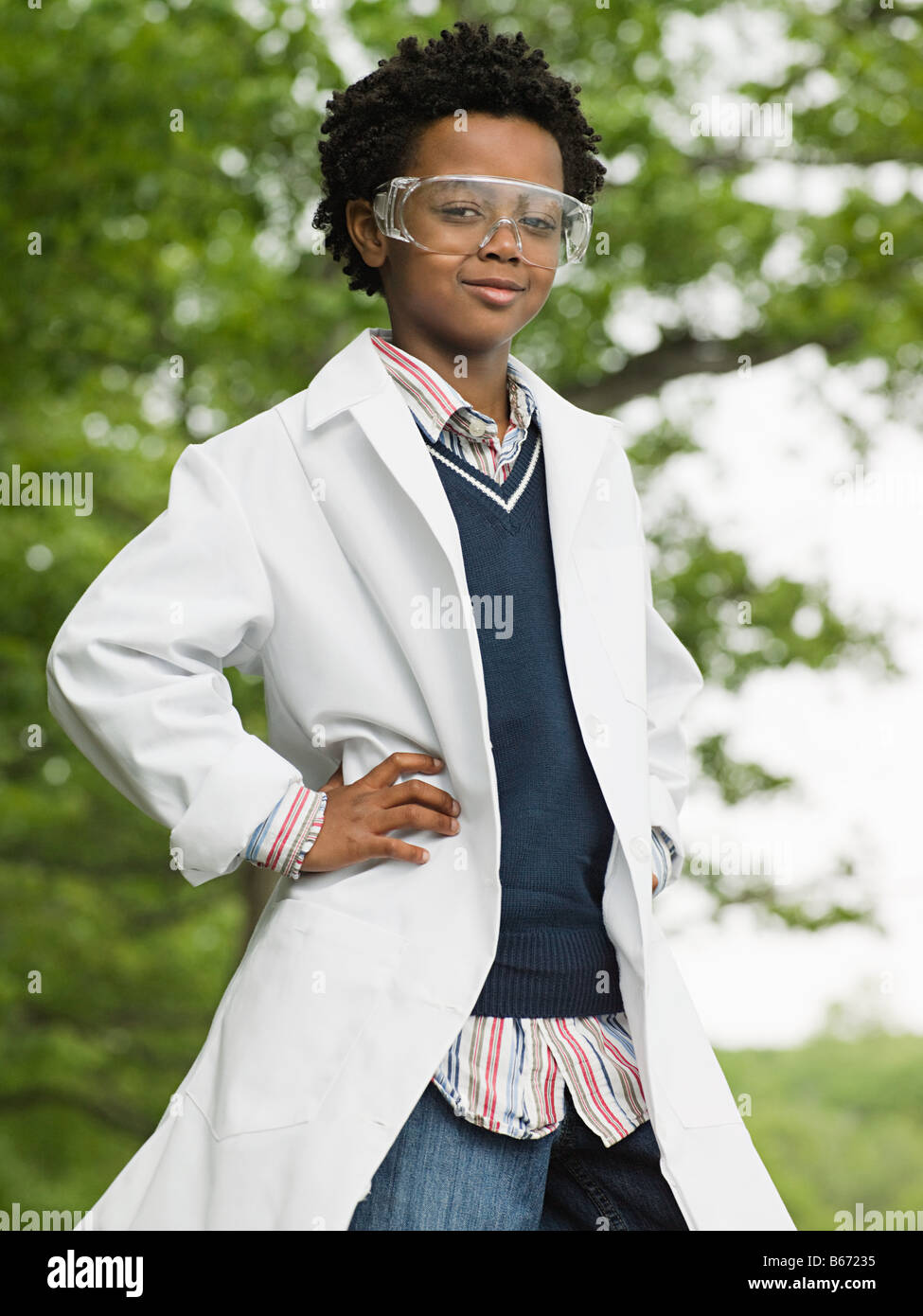 Portrait of a boy scientist Stock Photo - Alamy