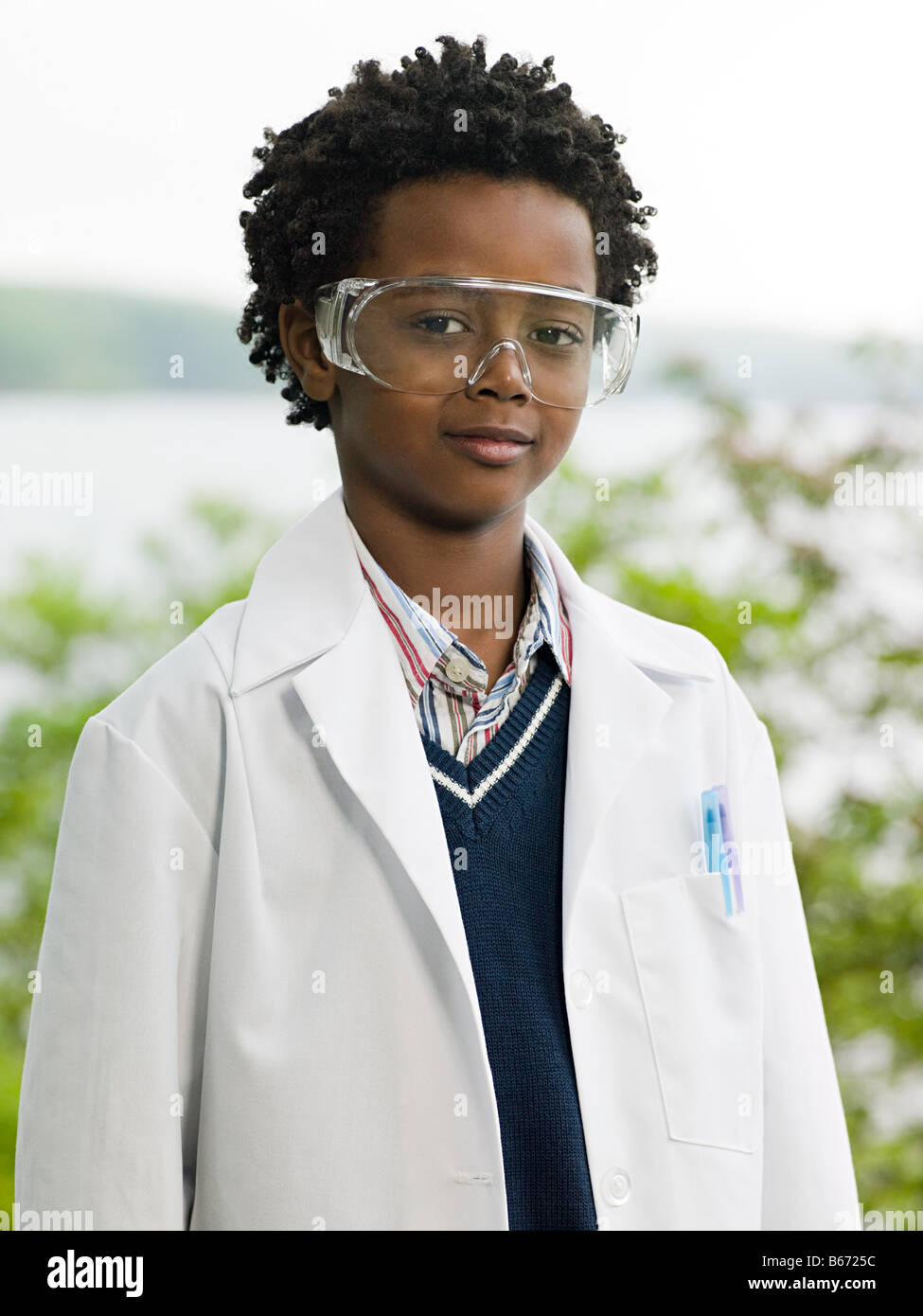 Portrait of a boy scientist Stock Photo - Alamy