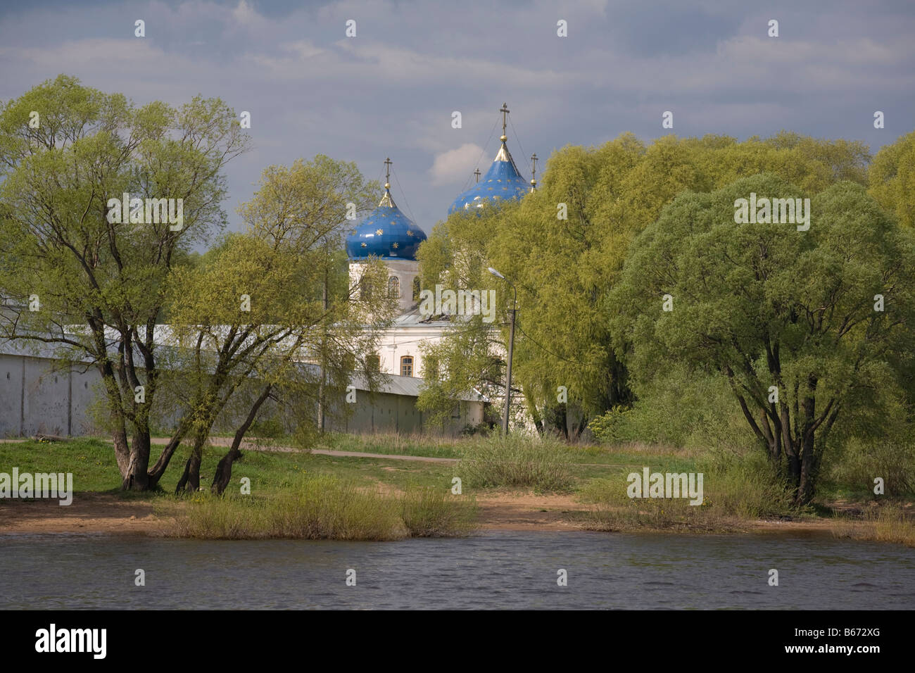 The St. George's (Yuriev) Monastery. Veliky Novgorod, Russia Stock ...