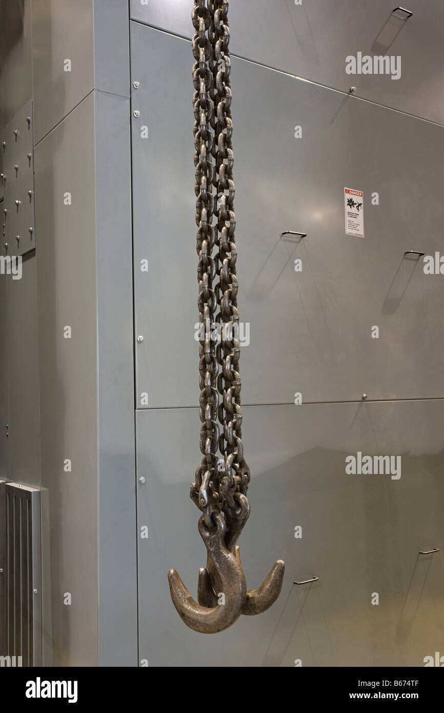 Hooks on chains Stock Photo - Alamy