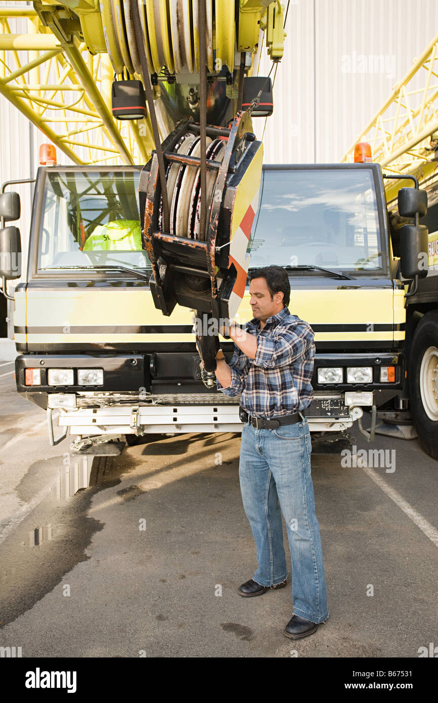 Truck crane hook hi-res stock photography and images - Alamy