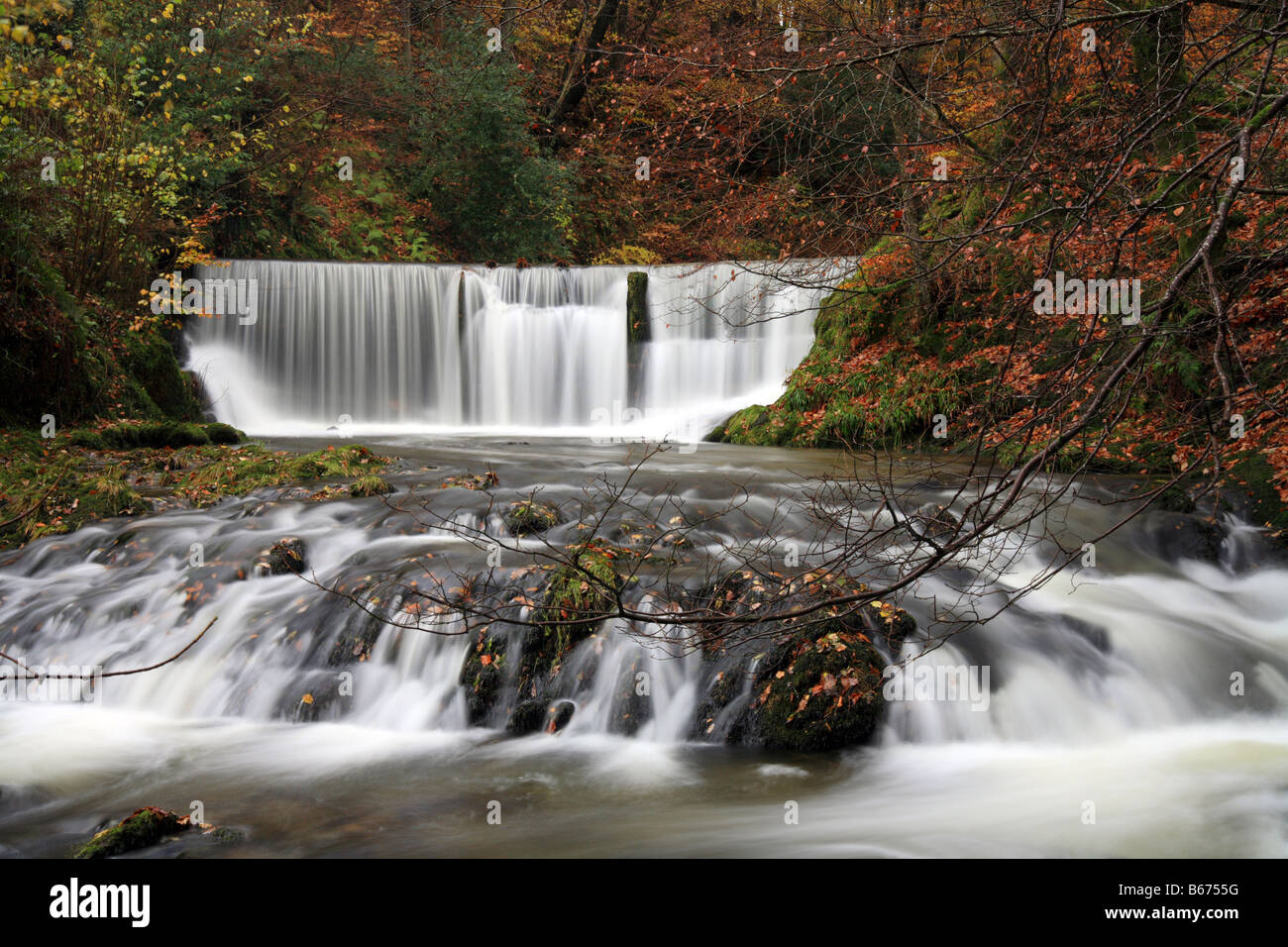 "Stockghyll force" waterfalls in autumn a short walk from Ambleside ...