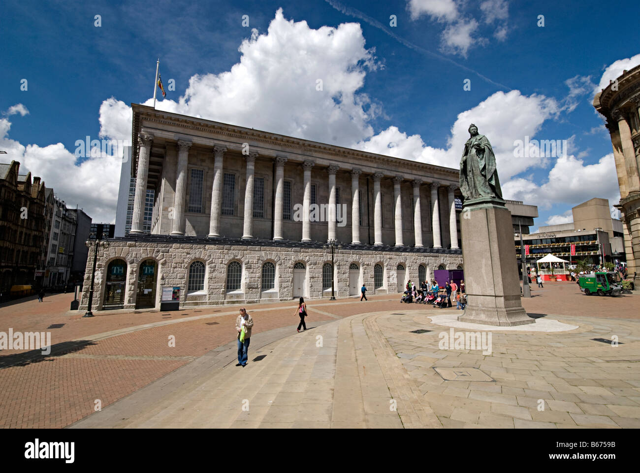 birmingham town hall concert venue victoria square and waterfall Stock ...