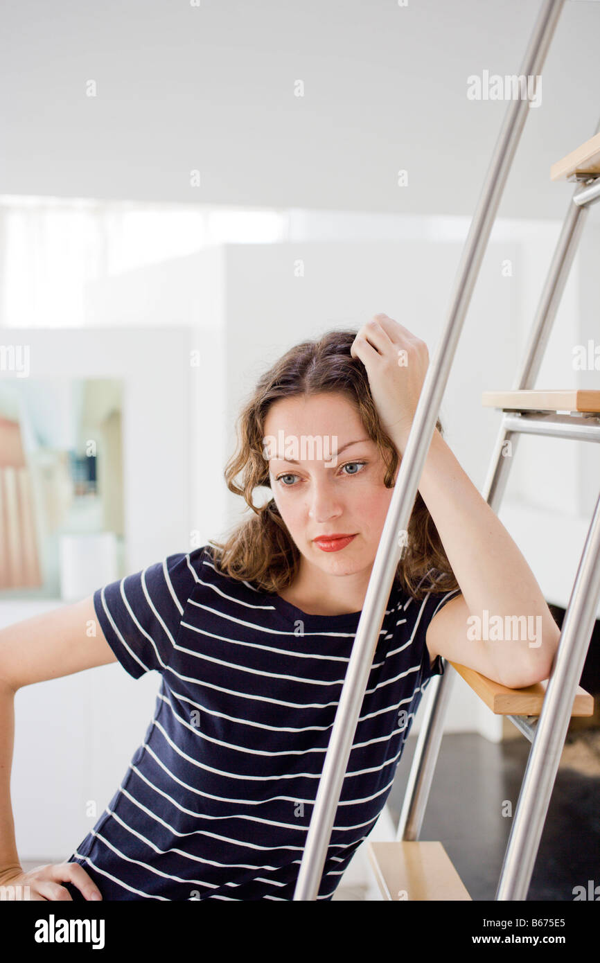 Leaning on ladder hi-res stock photography and images - Alamy