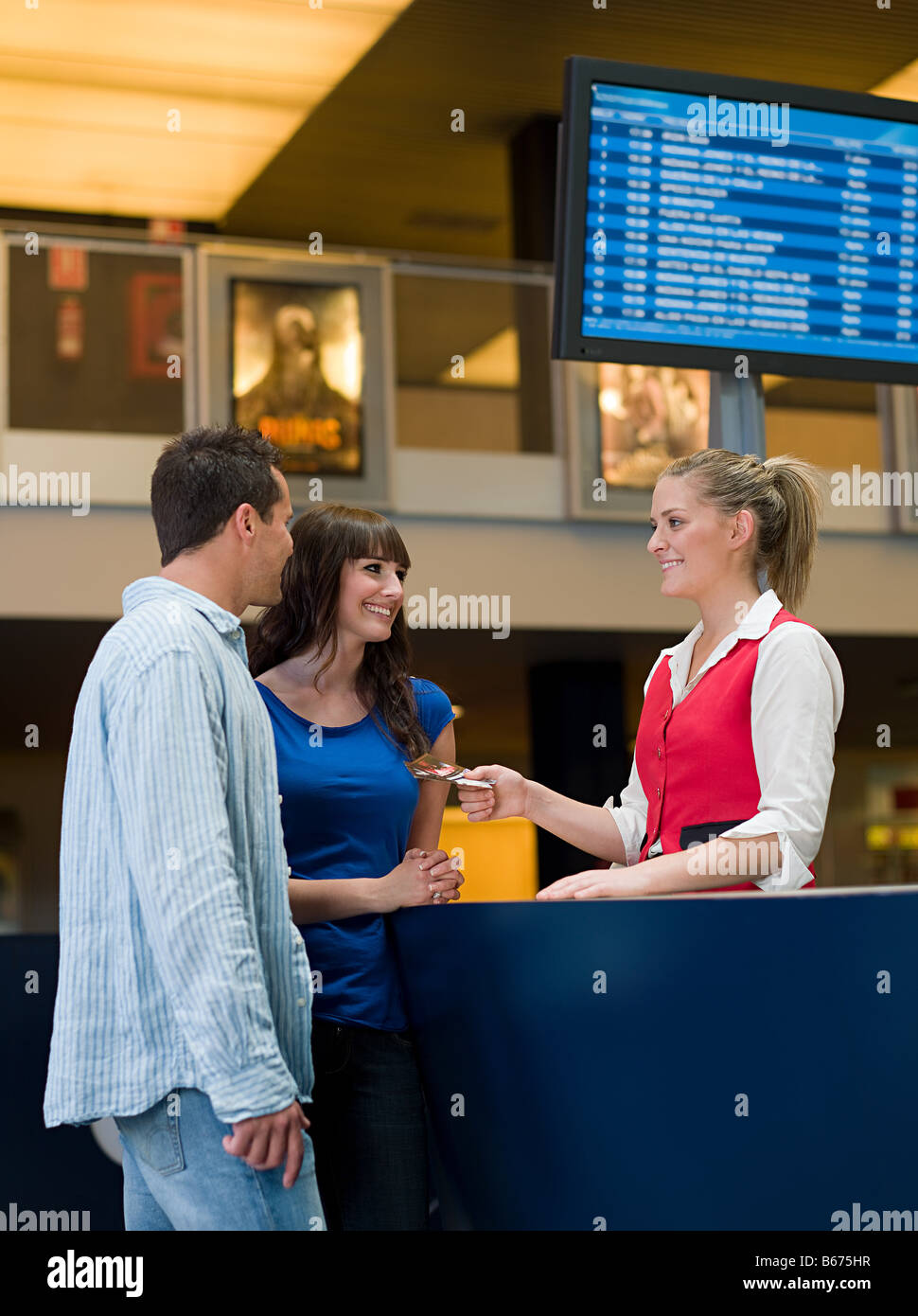 Handing out tickets hi-res stock photography and images - Alamy