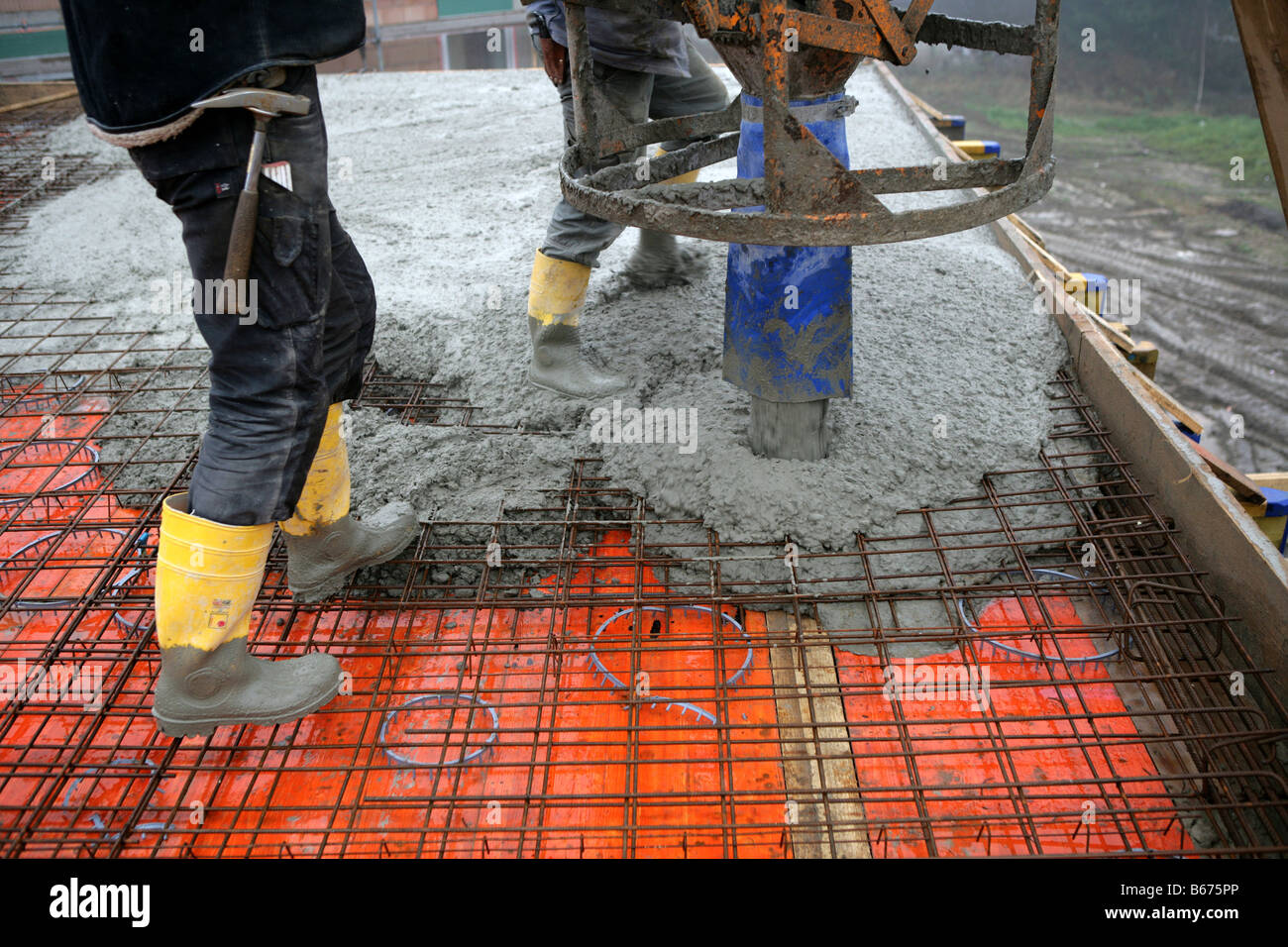 DEU, Germany, Essen : Concrete construction, concrete surface. Building ...