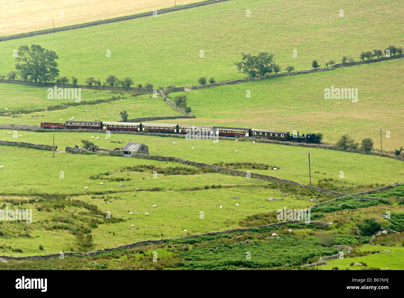 tracks of the welsh highland railway in snowdon national park the line ...