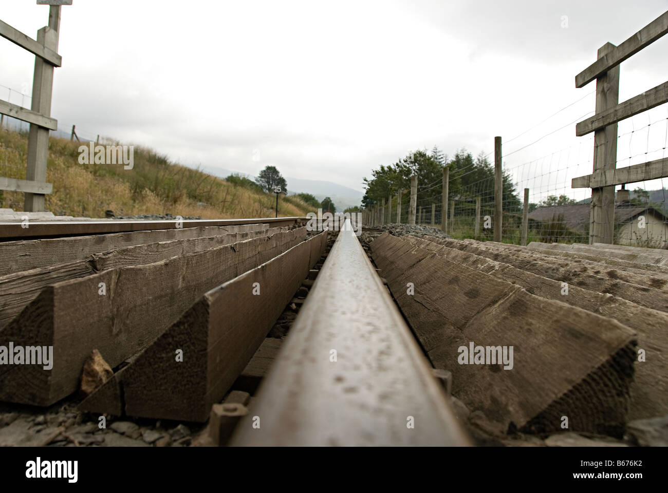tracks of the welsh highland railway in snowdon national park the line ...