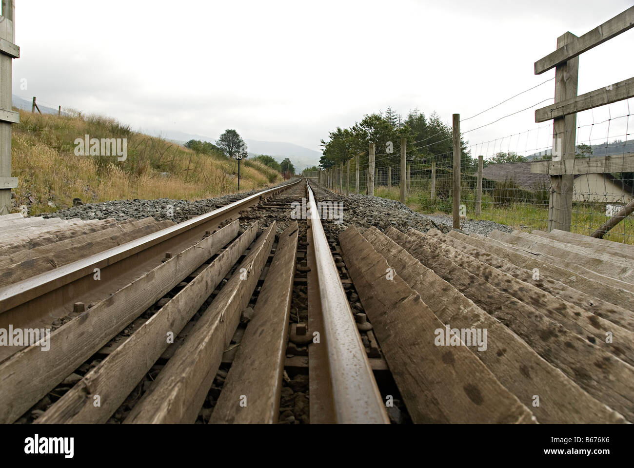 tracks of the welsh highland railway in snowdon national park the line ...