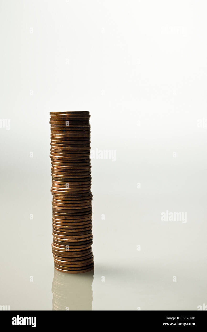 Stack of coins Stock Photo - Alamy