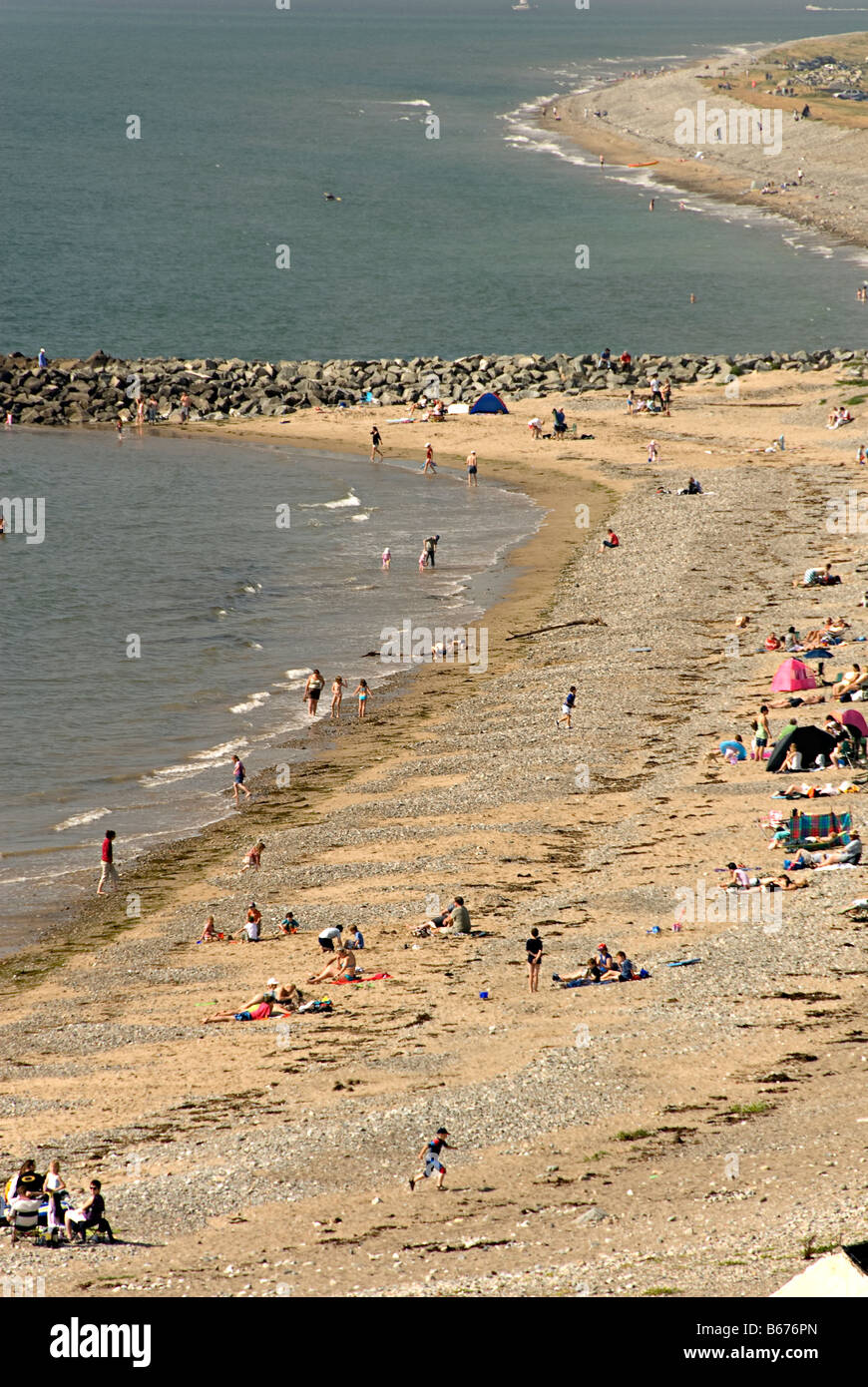 Dinas Dinlle beach in wales Stock Photo - Alamy