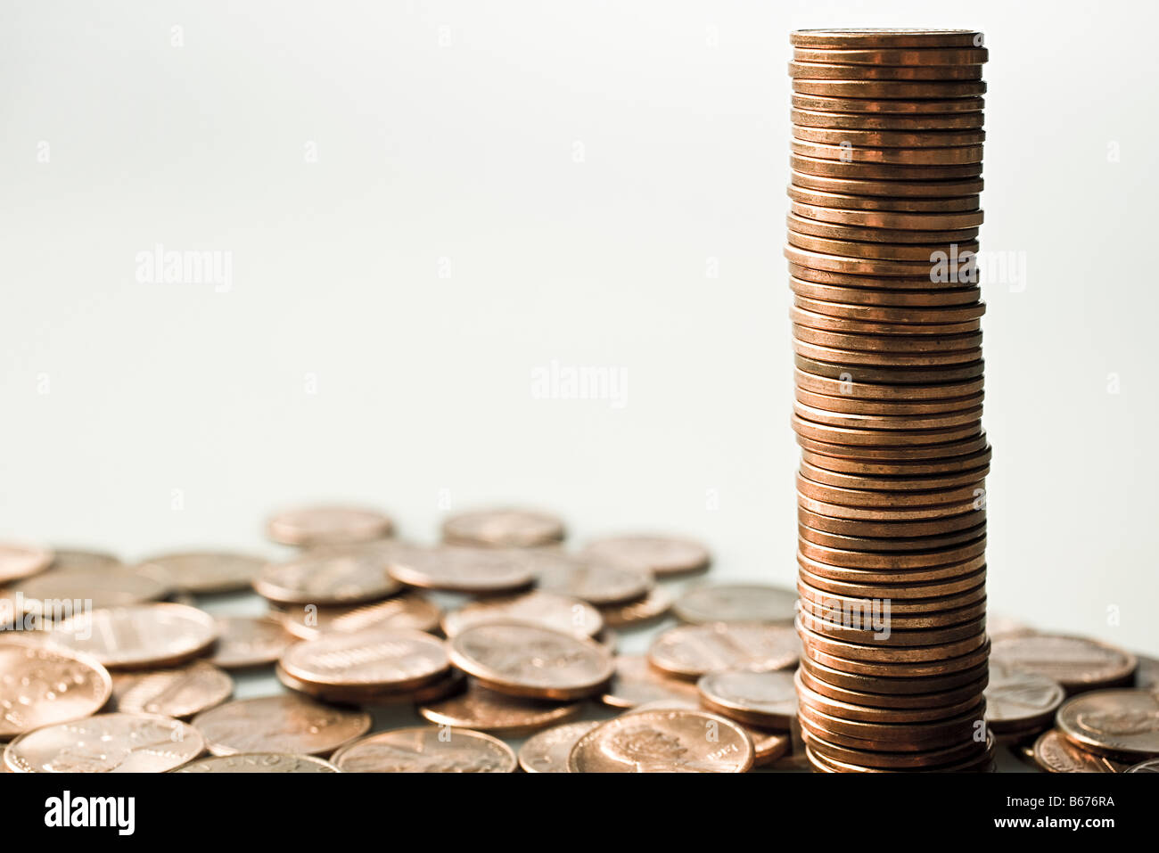 Stack of coins Stock Photo - Alamy