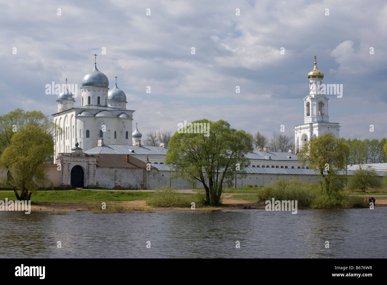 The St. George's (Yuriev) Monastery. Veliky Novgorod, Russia Stock ...