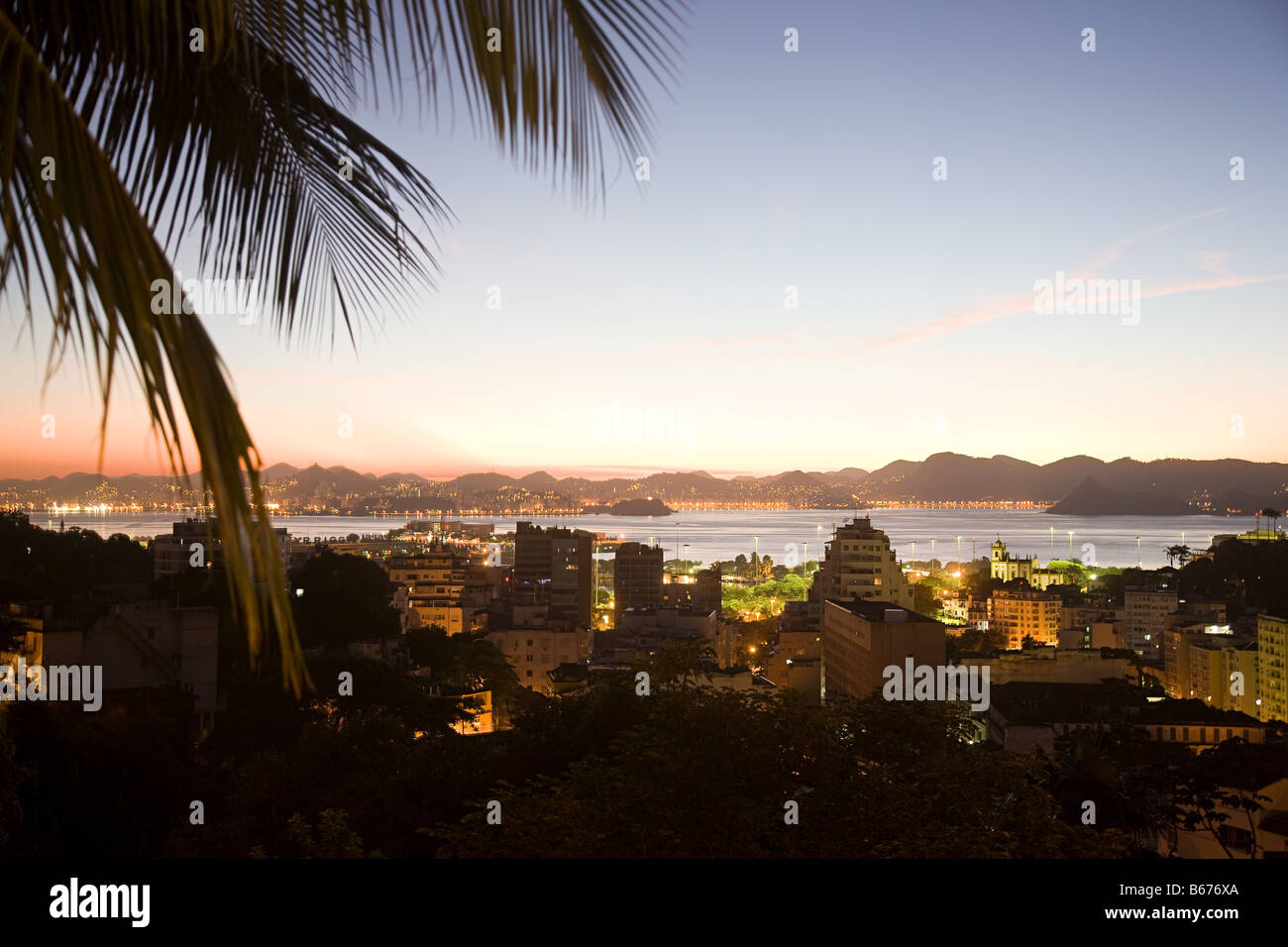 Rio de janeiro in the evening Stock Photo - Alamy