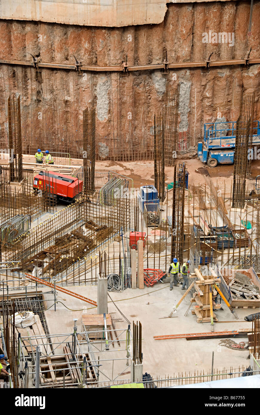 birmingham building site foundations of the Snow Hill tower building in ...