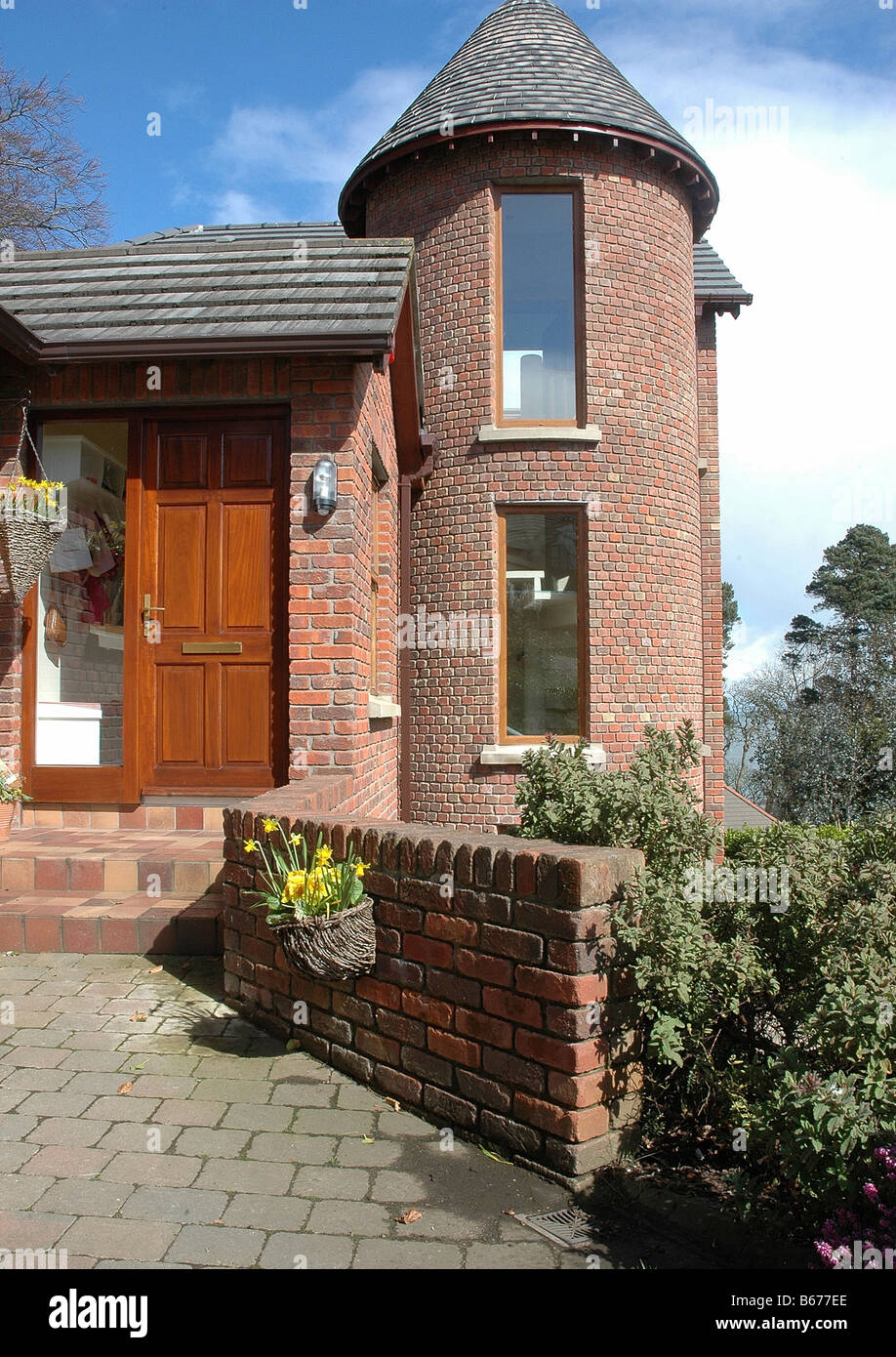House with tower Stock Photo - Alamy