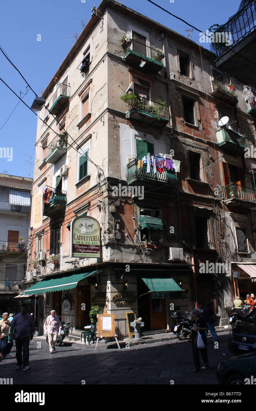 Building in Naples Stock Photo - Alamy