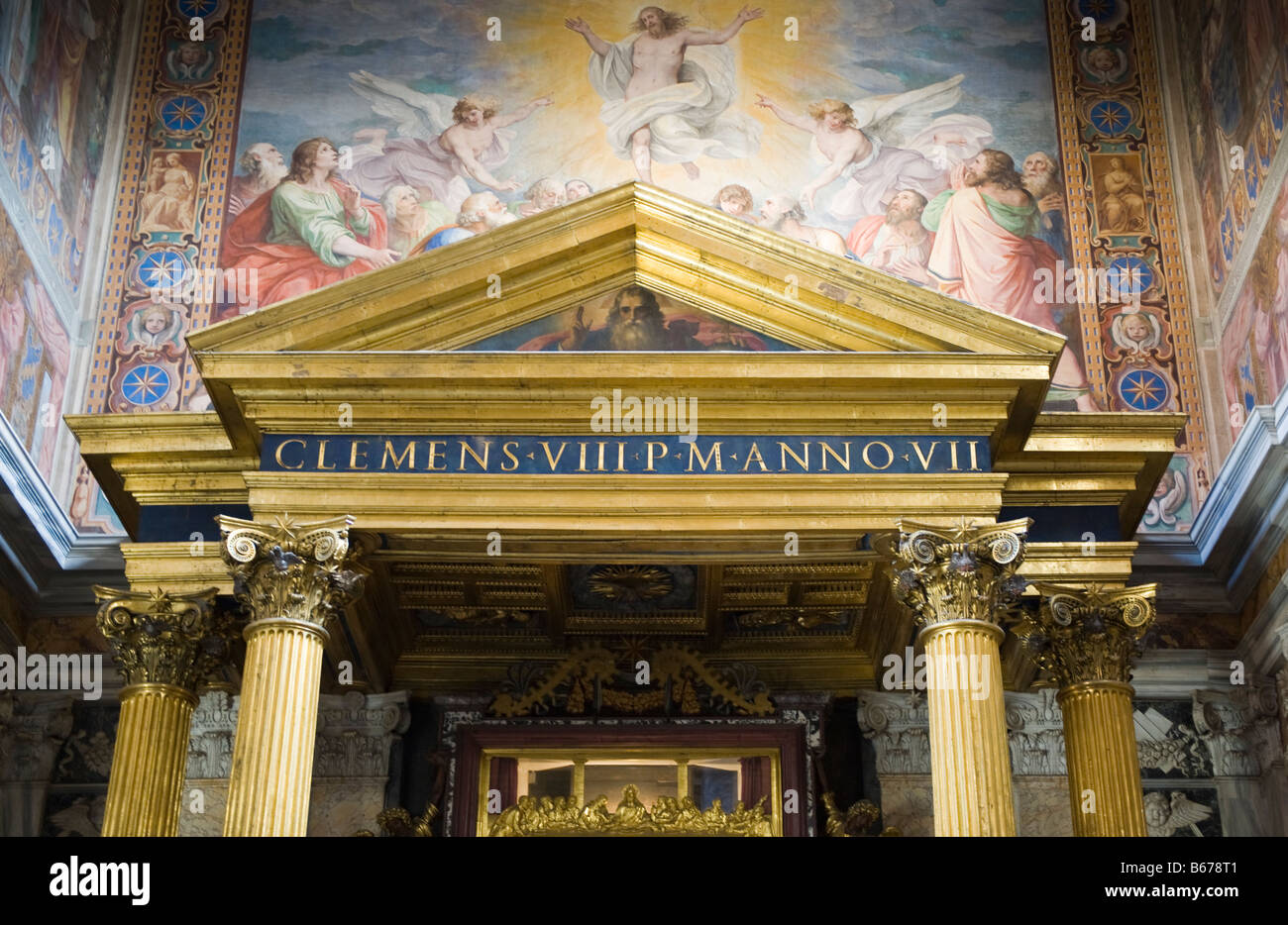 Rome the interior of S Giovanni in Laterano Basilica Stock Photo - Alamy