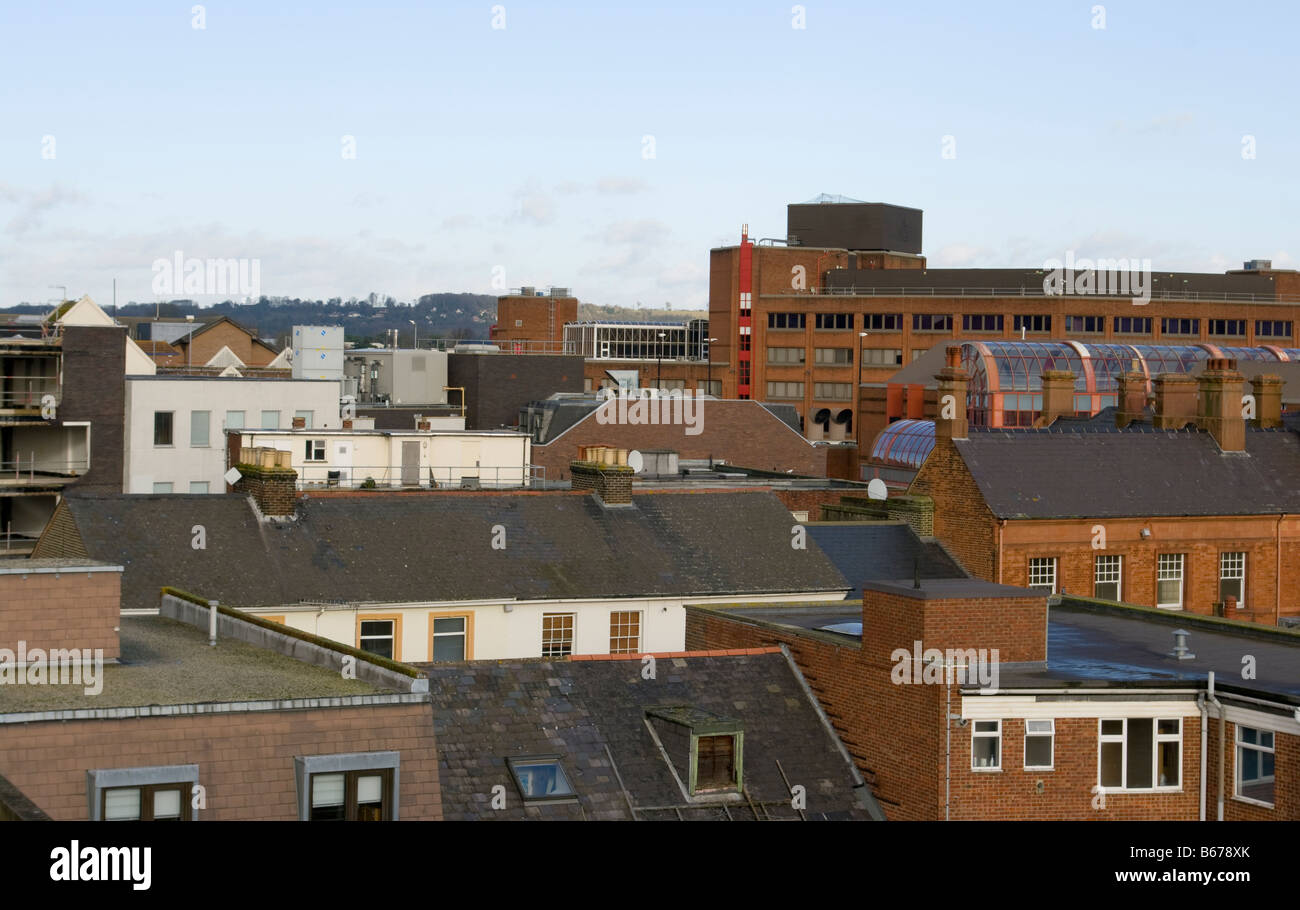 Redhill Town Centre Skyline Surrey Stock Photo - Alamy