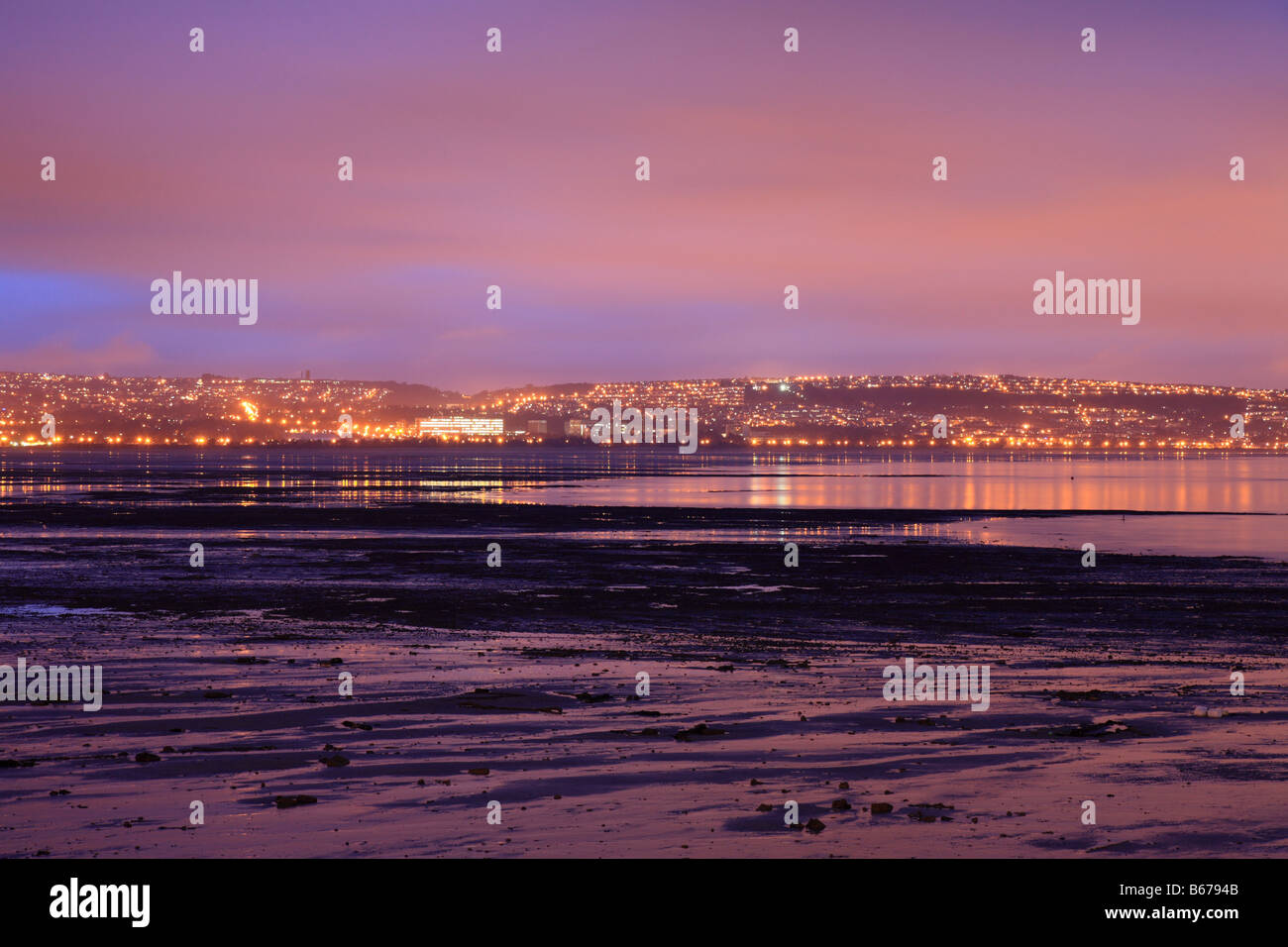 "Swansea bay sunset" looking across to Swansea from the Mumbles, Wales ...