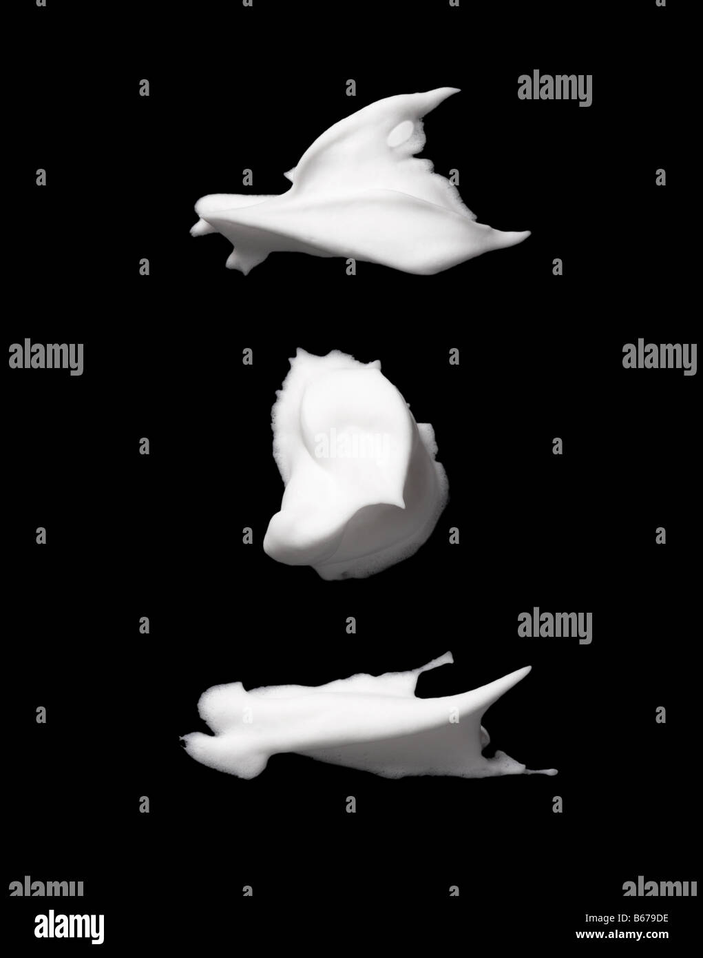 Three shaving cream shapes Stock Photo - Alamy