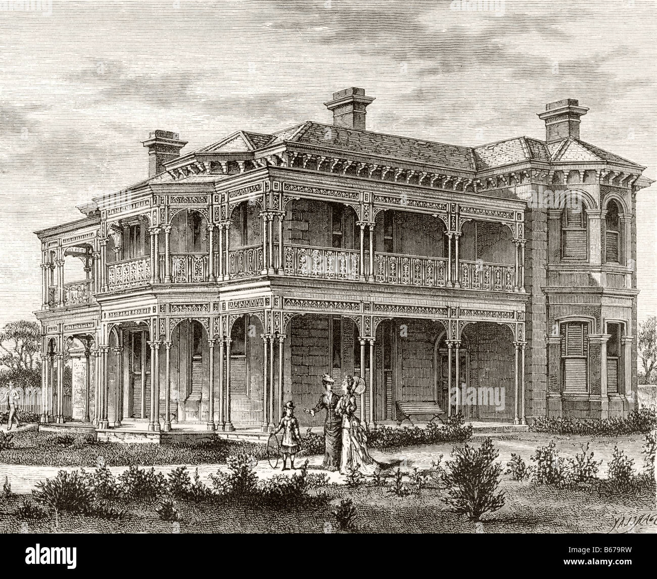 A Melbourne suburban house circa 1880 Stock Photo - Alamy
