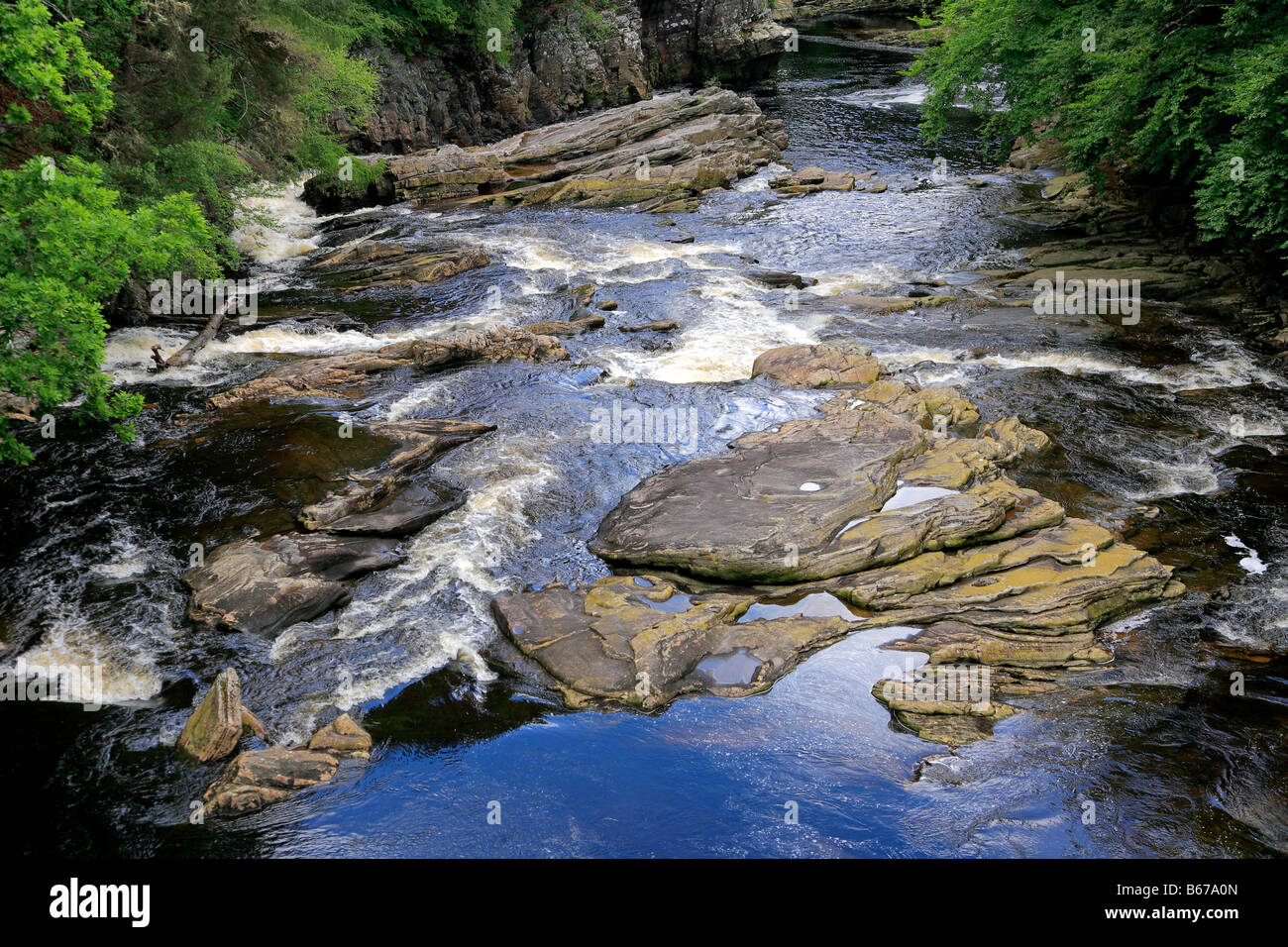 River Moriston Invermoriston Town Inverness Highlands of Scotland ...
