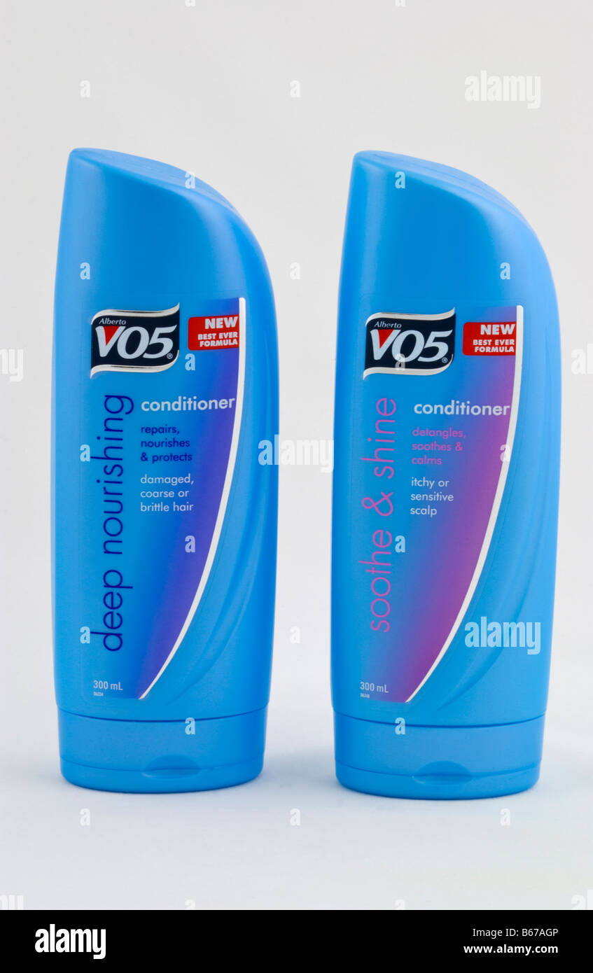 Plastic bottles of Alberto VO5 hair conditioner sold in the UK Stock ...