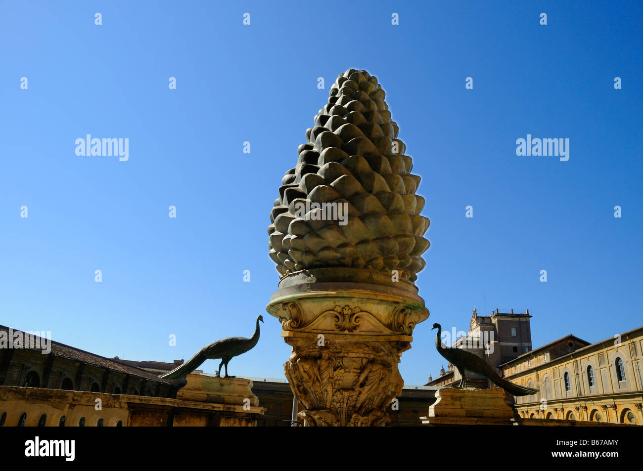 Roman Bronze Pineapple in the Vatican Museums in Rome Italy Stock Photo ...