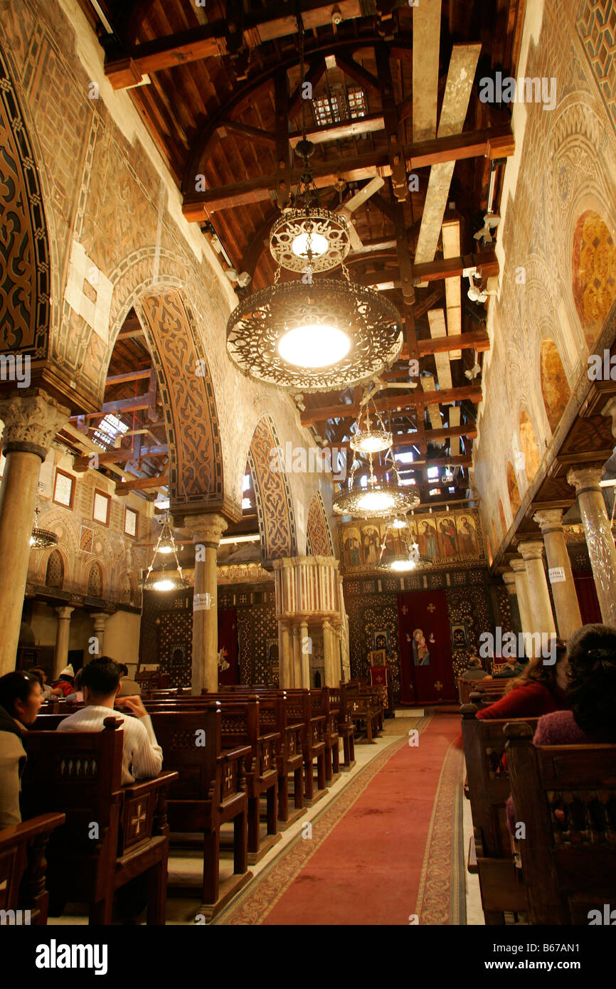 The Hanging Church in Cairo, Egypt. Saint Virgin Mary's Coptic Orthodox ...