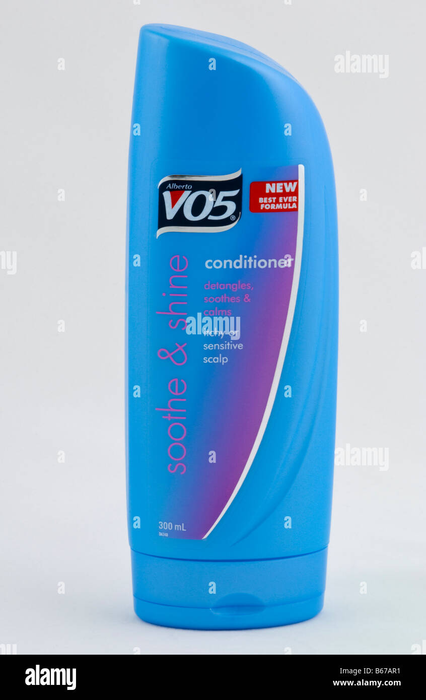 Plastic bottle of Alberto VO5 conditioner for itchy or sensitive scalp ...