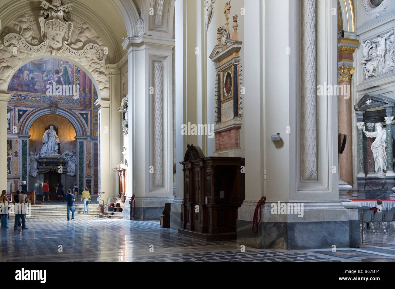 Rome the interior of S Giovanni in Laterano Basilica Stock Photo - Alamy