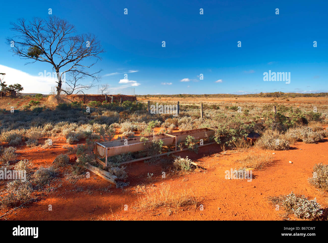 Outback Water Trough Stock Photo - Alamy
