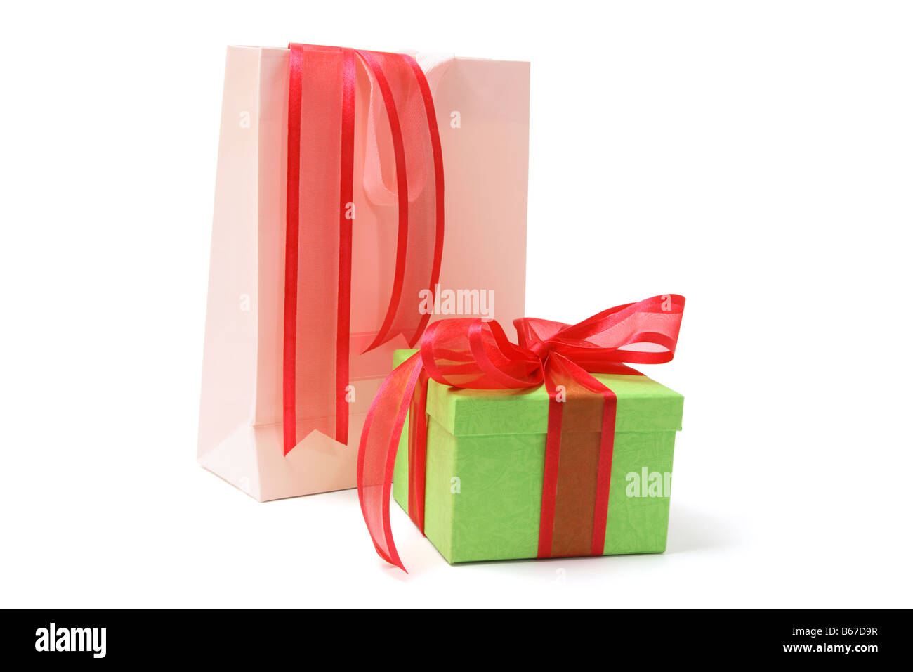Gift Parcel and Shopping Bag Stock Photo - Alamy